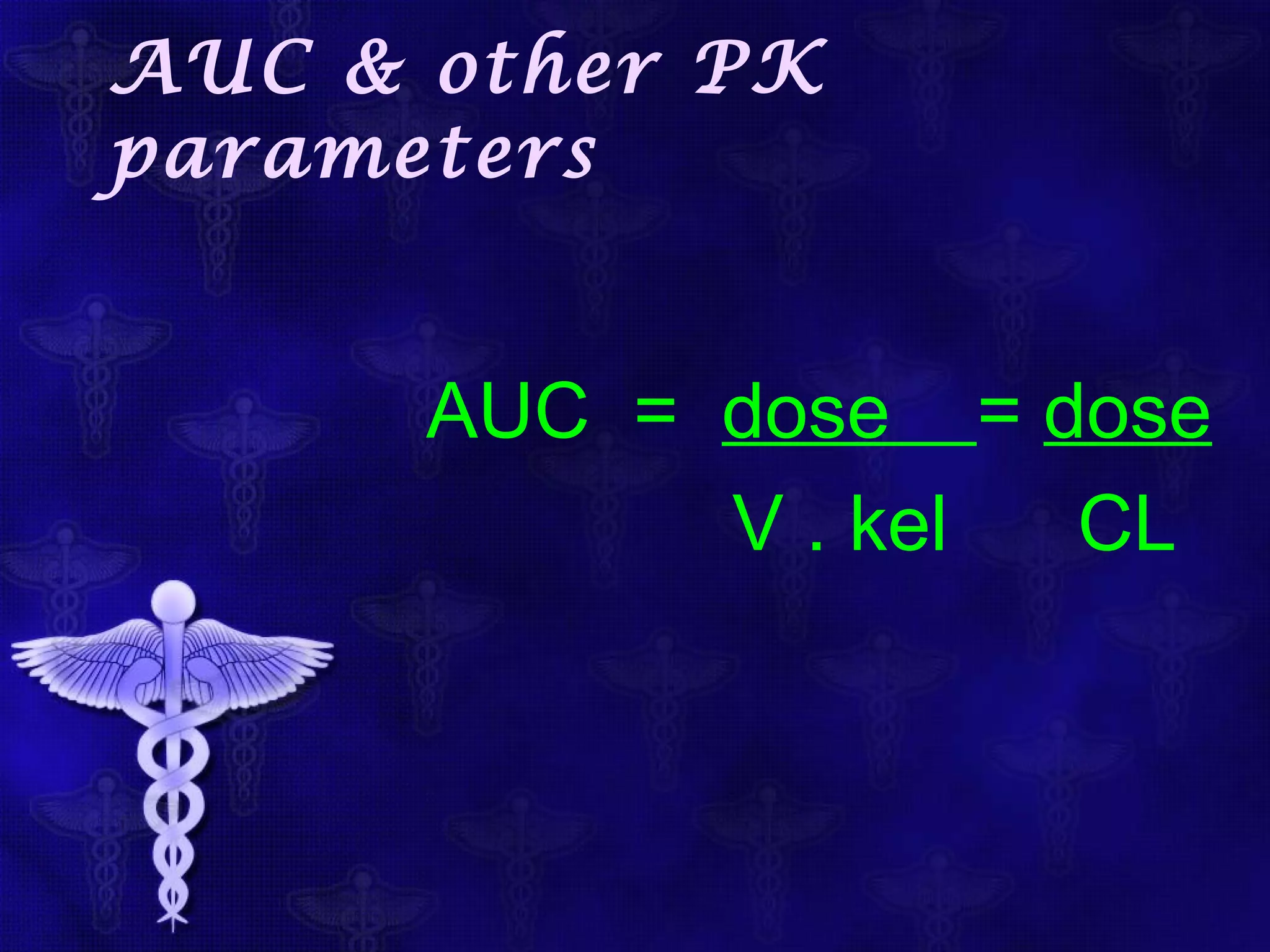 Pharmacokinetics -Auc - area under curve | PPT