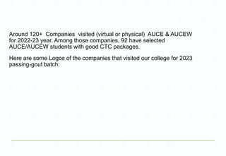 AUCE-CampusPlacements-NAAC-Report-3rdNov2023.ppt