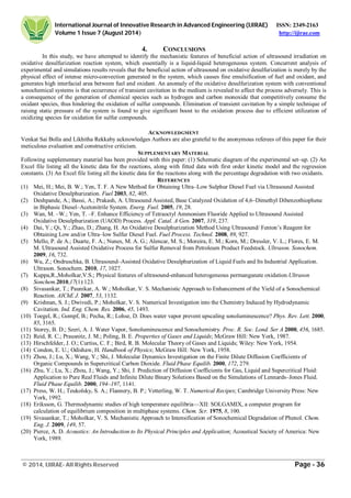 EFFECT OF TEMPERATURE & PRESSURE ON OXIDATIVE DESULFURIZATION | PDF