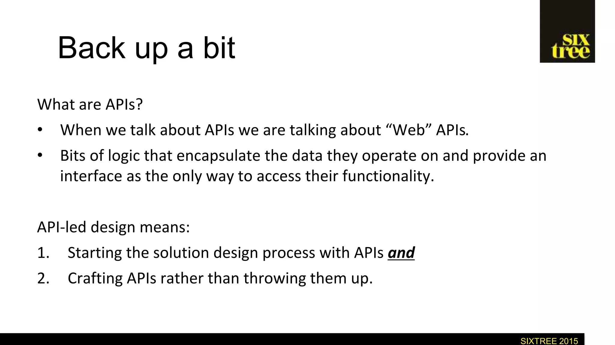 Auckland API & Microservices Meetup 1: API led design | PPTX