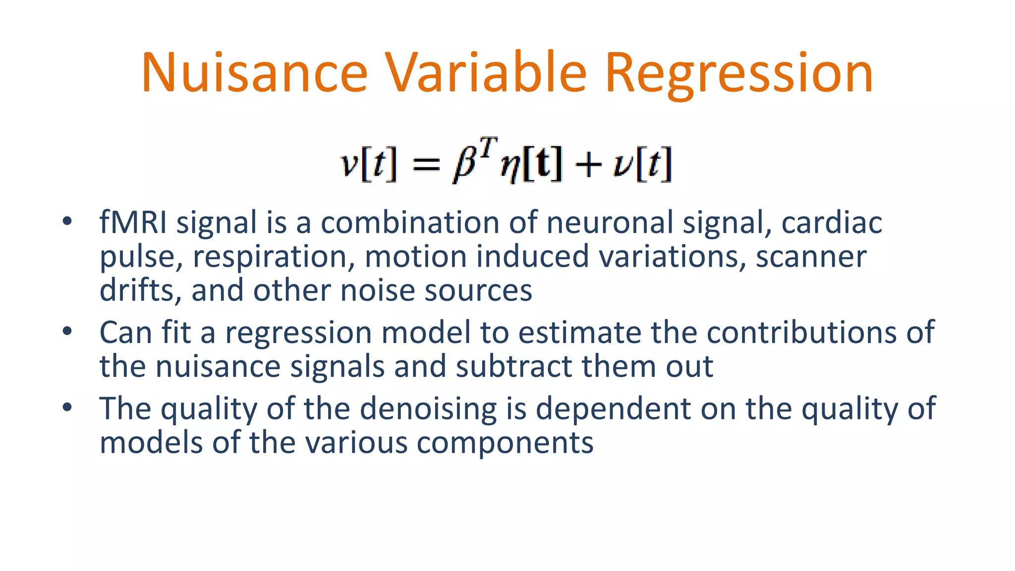 Introduction to resting state fMRI preprocessing and analysis | PPTX