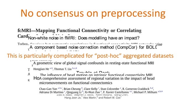 Introduction to resting state fMRI preprocessing and analysis | PPTX
