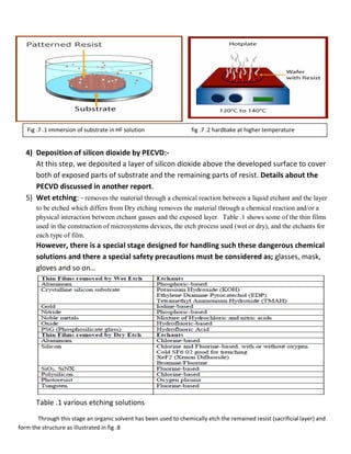 photo lithography for MEMS and developing micro-structures | PDF