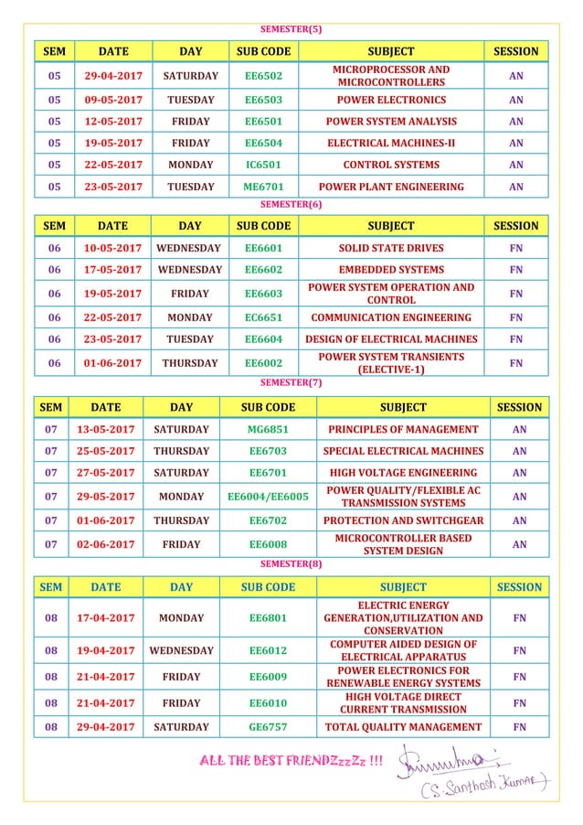ANNA UNIVERSITY Apr-May-2017 Examination Time Table (R-2013) | PDF ...