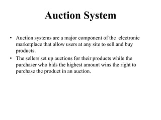 Auction its implementation and software agents | PPTX