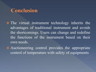 Auctioneering Control For Temperature Using LabVIEW. | PPTX
