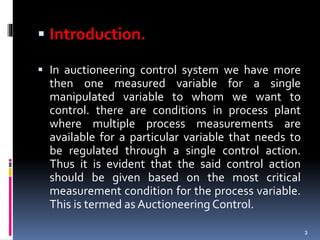 Auctioneering control system | PPTX