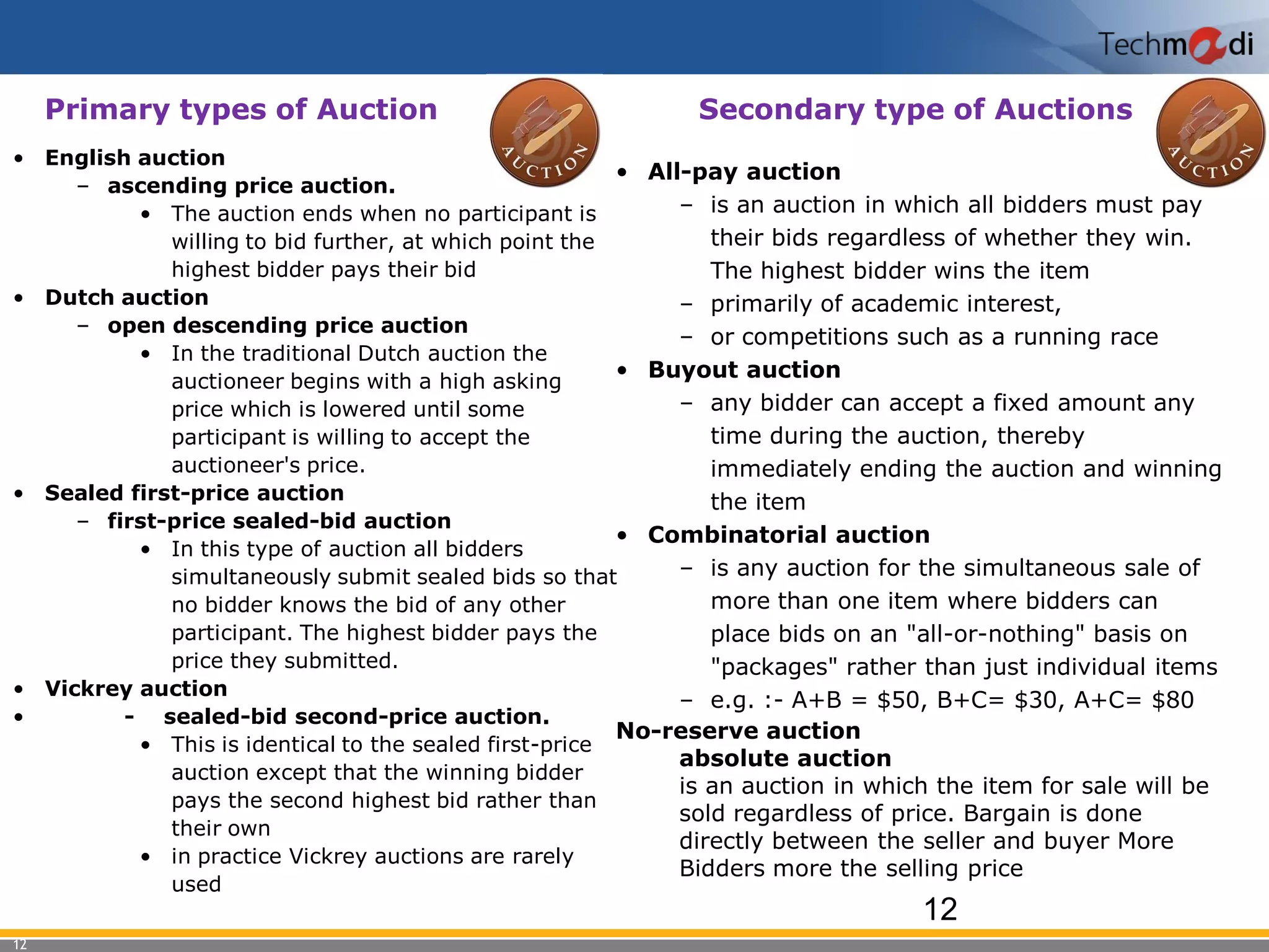 Auction presentation | PDF