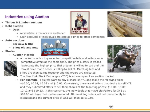 Auction presentation