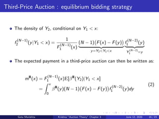 Auction Theory By Krishna | The Revenue Equivalence Principle | PDF