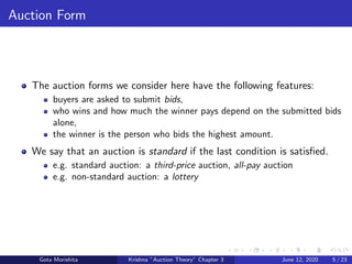 Auction Theory By Krishna | The Revenue Equivalence Principle | PDF