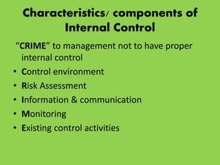 Brief overview on Internal control (Audit) | PPT