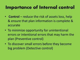 Brief overview on Internal control (Audit) | PPT