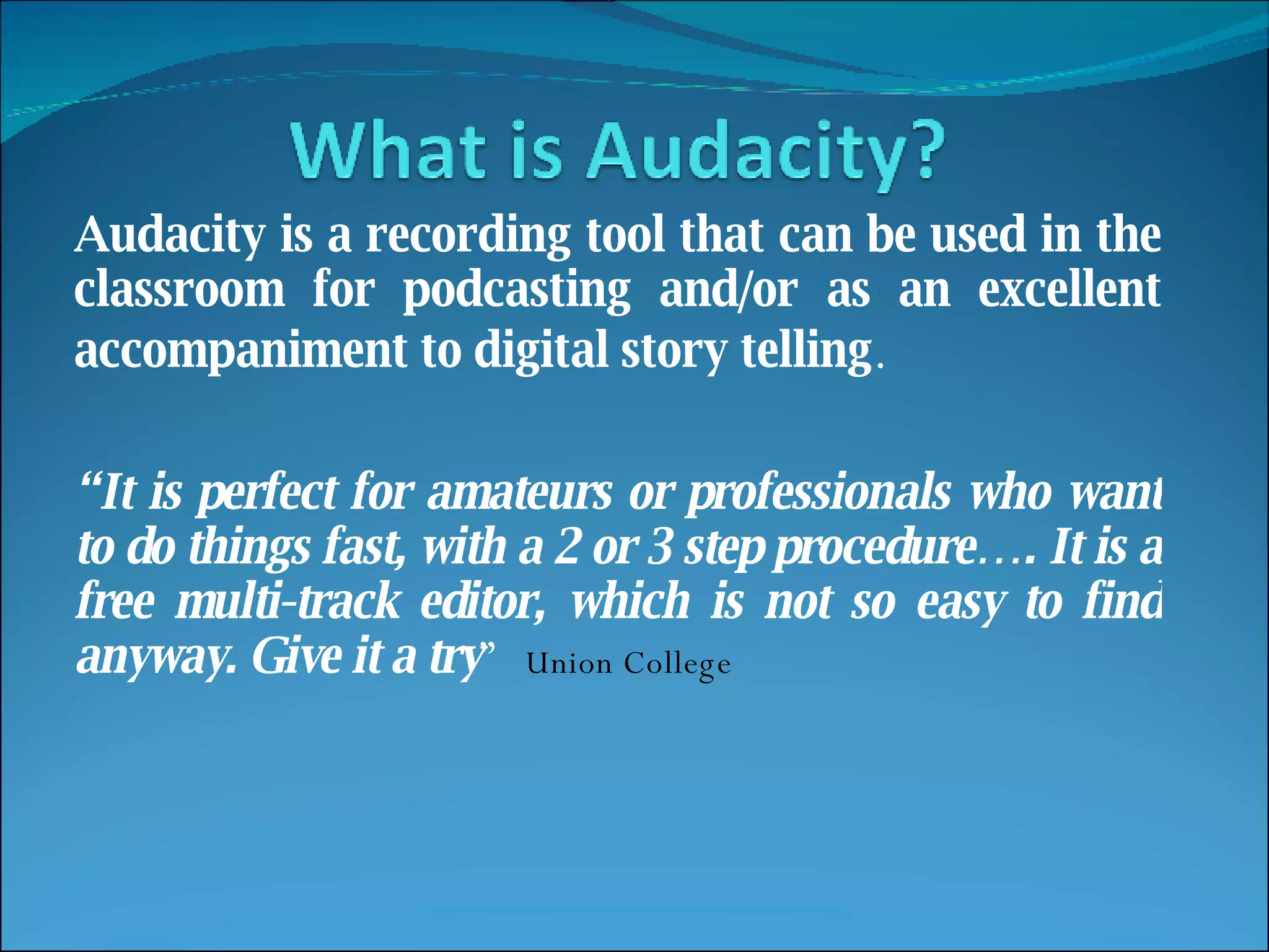 Audacity | PPT
