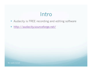 Audacity For Language Classes | PPT