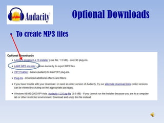 Introduction to Audacity | PPTX