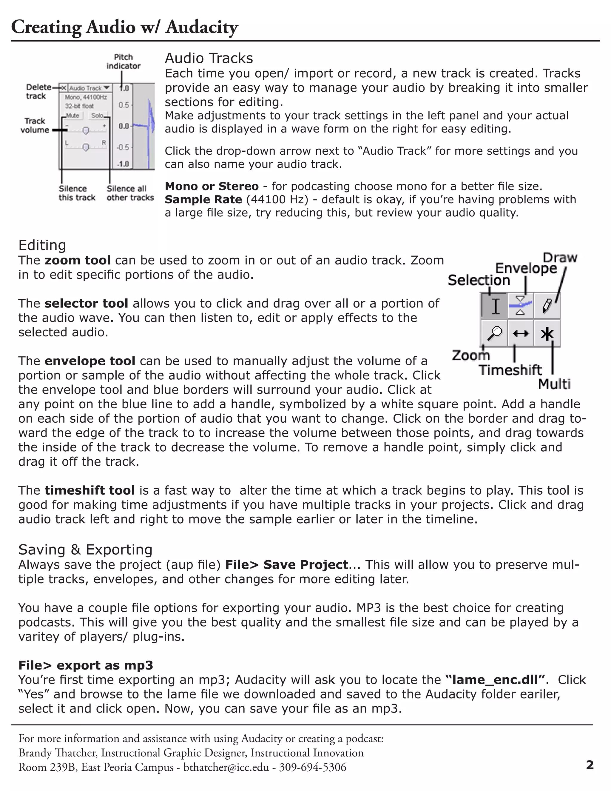Audacity Basics | PDF | Digital Audio | Computer Software and Applications