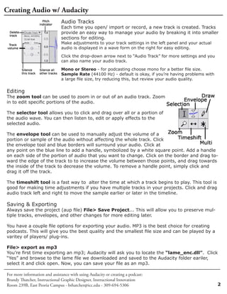 Audacity Basics | PDF | Digital Audio | Computer Software and Applications