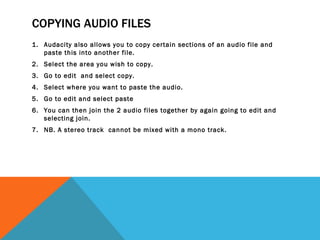 Audacity Tutorial | PPT