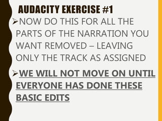 AUDIO EXERCISE #1 - STEPS #5-6 | PPTX
