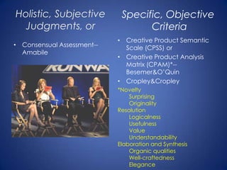 Audacity of creativity assessment | PPTX