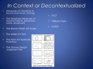 Audacity of creativity assessment | PPTX