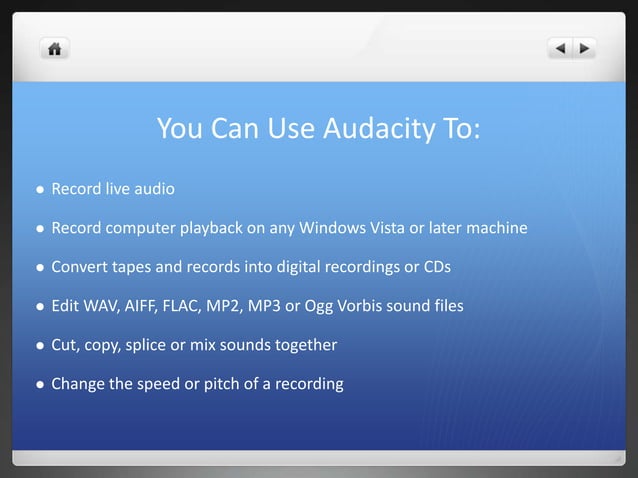 Audacity Presentation | PPTX