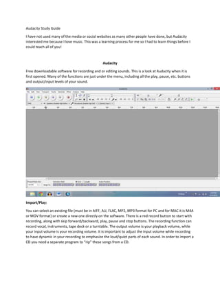 Audacity study guide | PDF