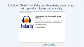 Audacity tutorial | PPT