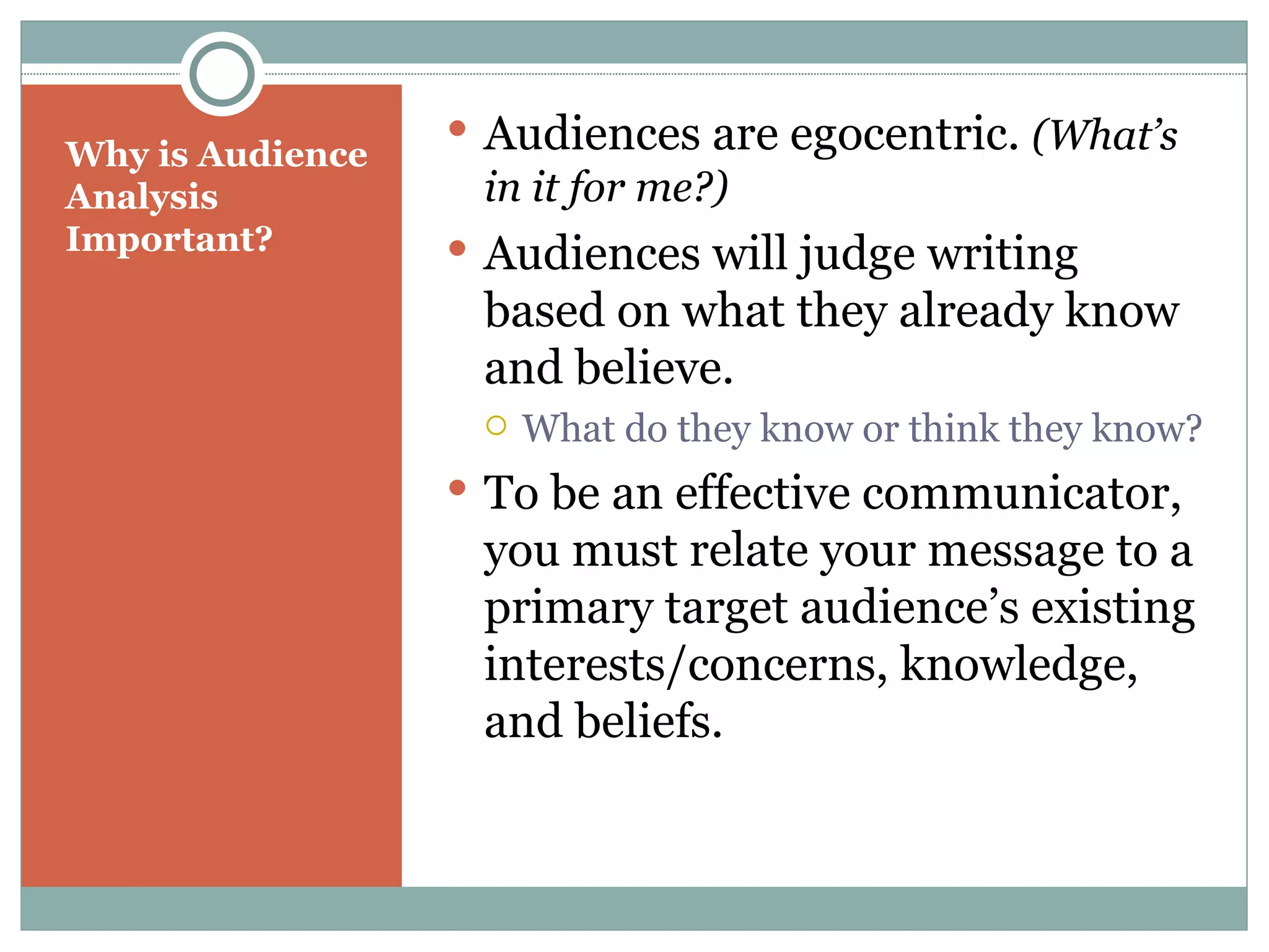 Audience Analysis | PPT
