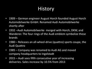 Audi | PPTX | Automotive Industry | Industries