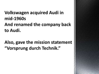 Audacity of Audi-City | PPTX