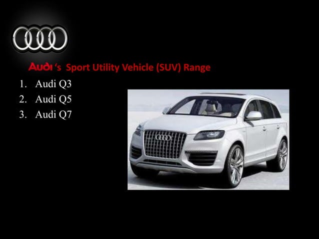 Audi | PPTX | Automotive Industry | Industries