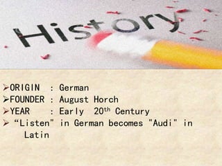 Audi - Progress through Technology | PPTX