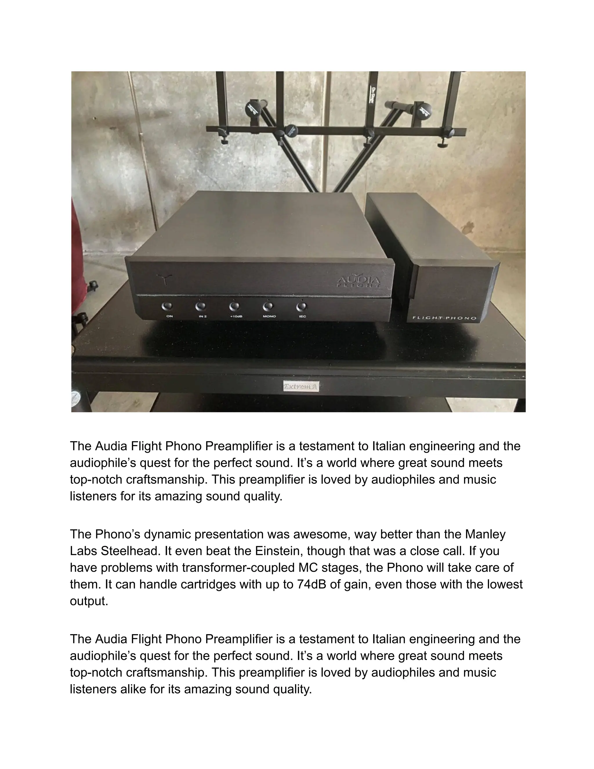 Audia Flight Phono PreamplifierThe Ultimate Tool for Audiophiles.pdf