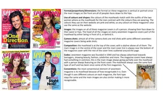 analysis of magazines' front covers | PPT