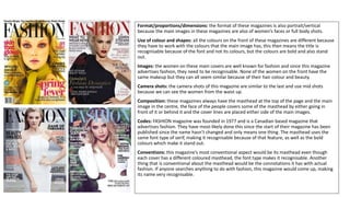 analysis of magazines' front covers | PPT