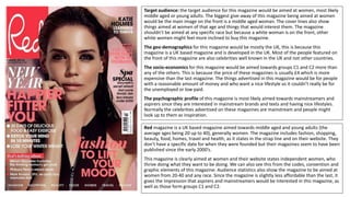 analysis of magazines' front covers | PPT