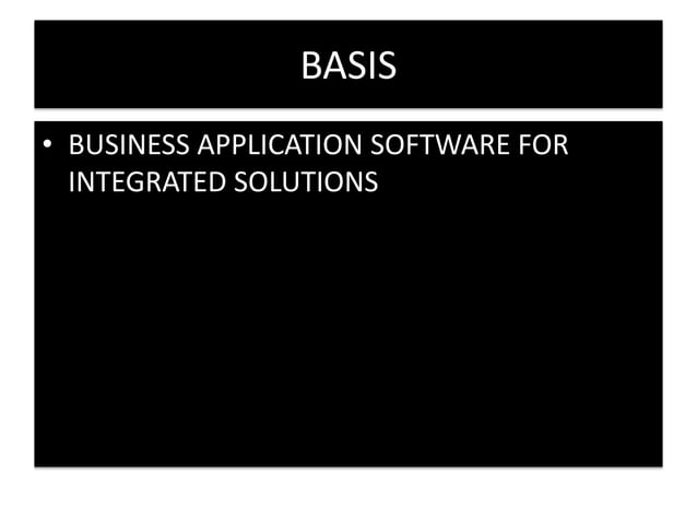SAP Basis Overview | PPTX