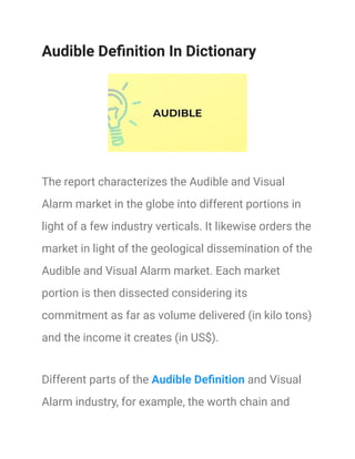 Audible definition in dictionary | PDF | Classical Music | Music