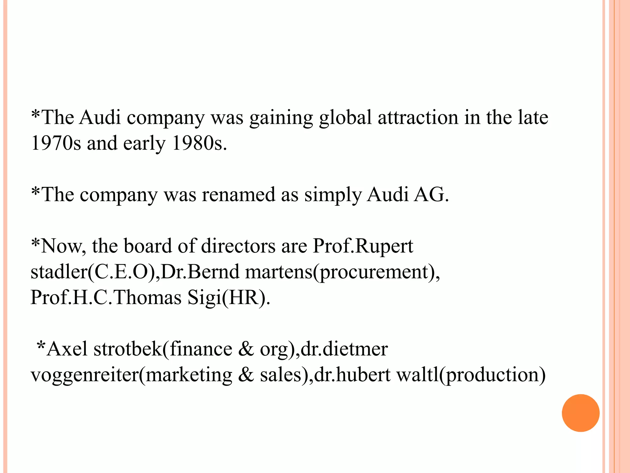 Audi company | PPT