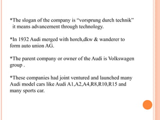 Audi company | PPT