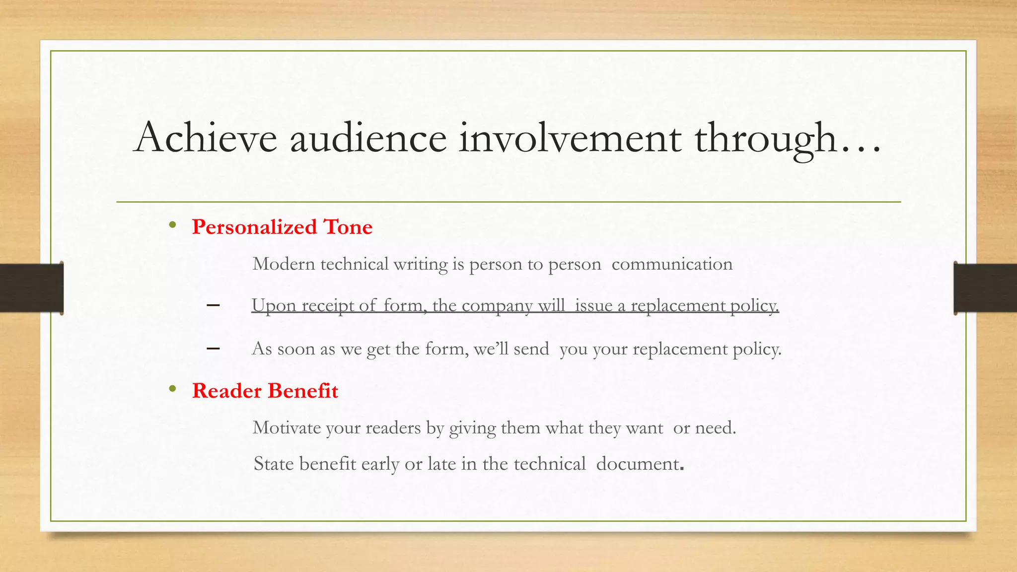 Audience recognition and involvement | PPT