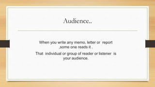 Audience recognition and involvement | PPT