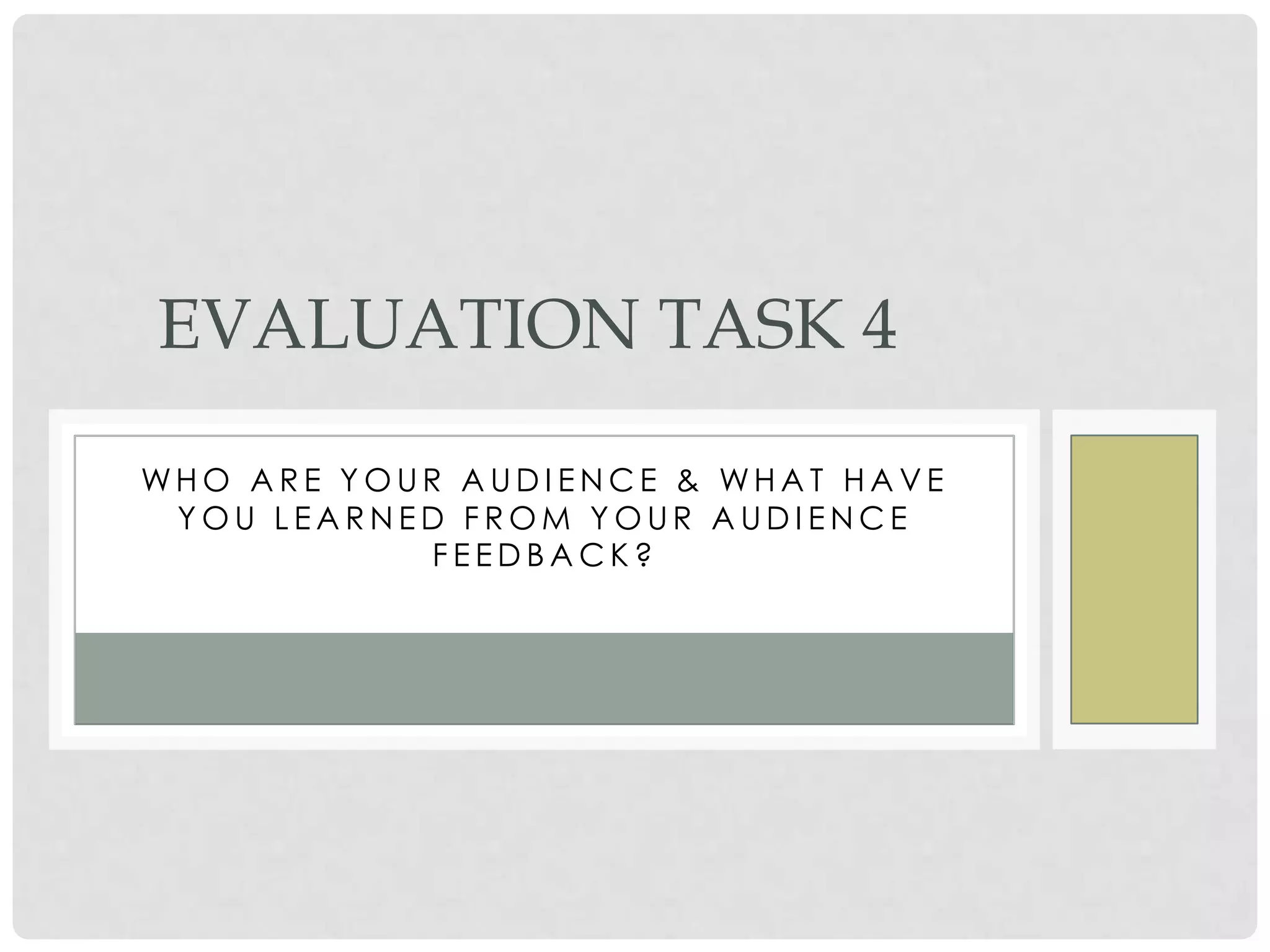Evaluation Task 4 | PPT