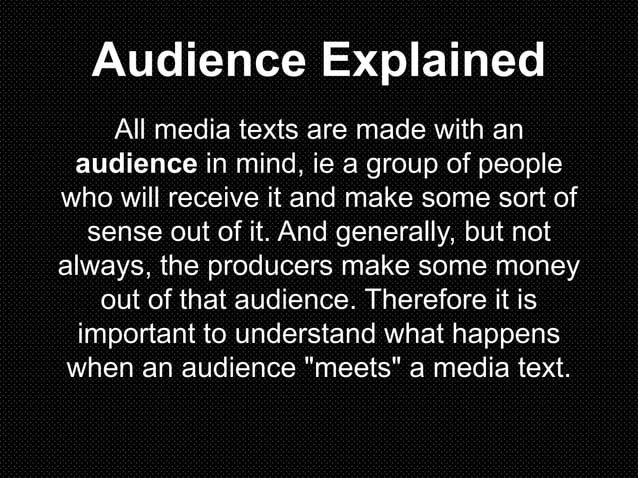 Media Studies Audience | PPT