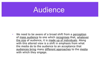 Media Audience | PPT | Television | Entertainment
