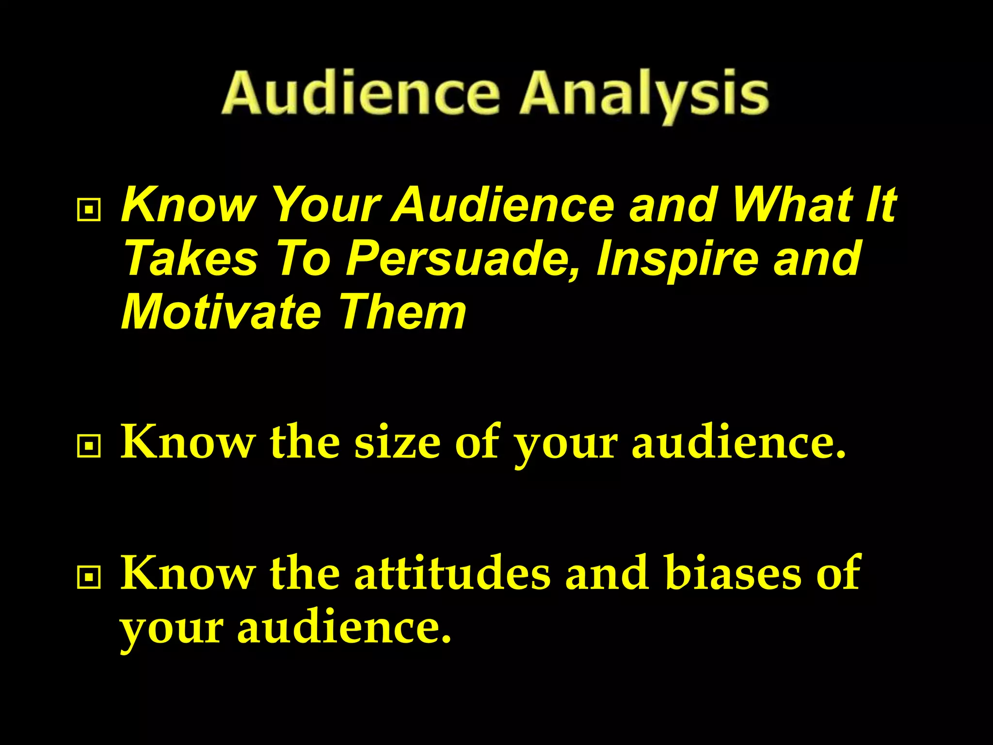 Audience analysis | PPT