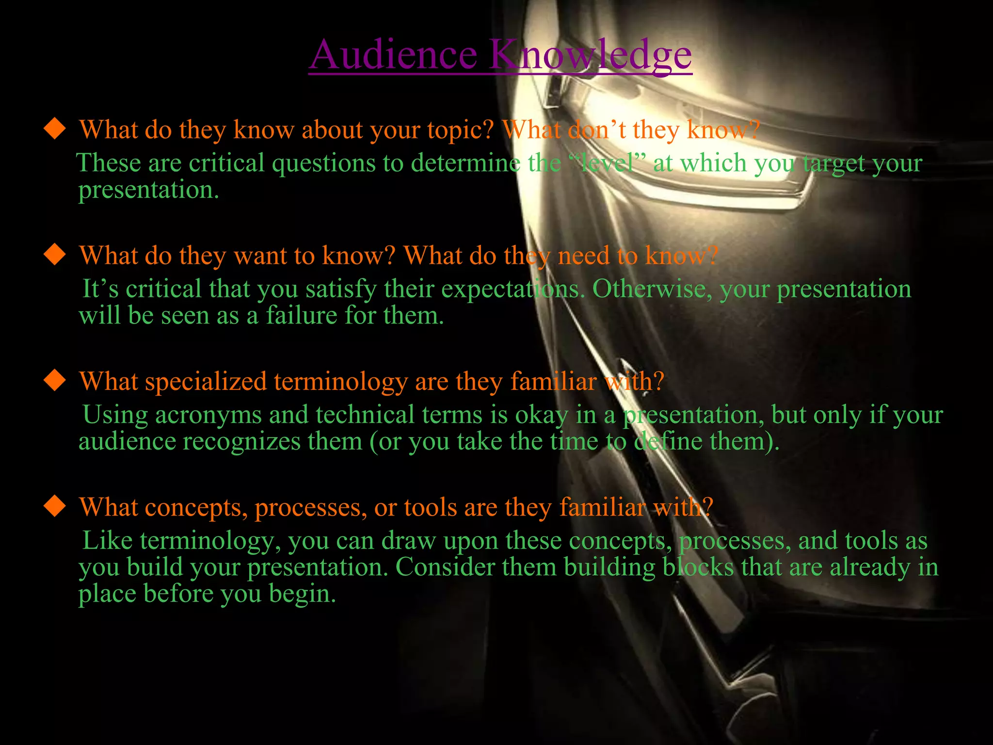 Audience analysis | PPTX