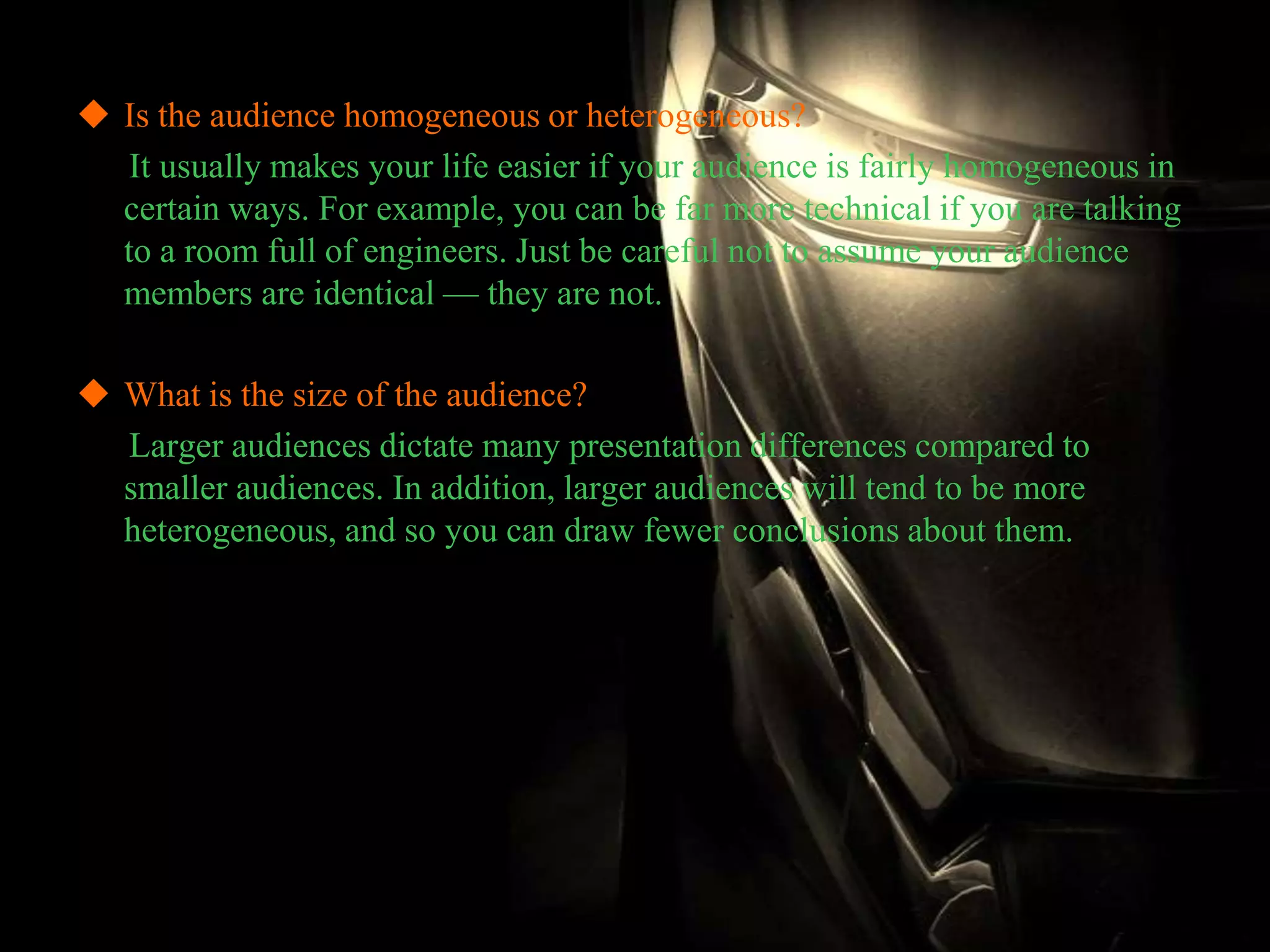 Audience analysis | PPTX